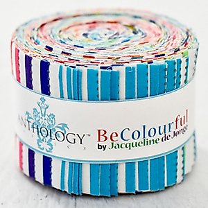 Anthology BeColourful by Jacqueline DeJonge BCMAGJR 2 Rainbow Sprite Jelly Roll - 2 1/2" Strips Fabric