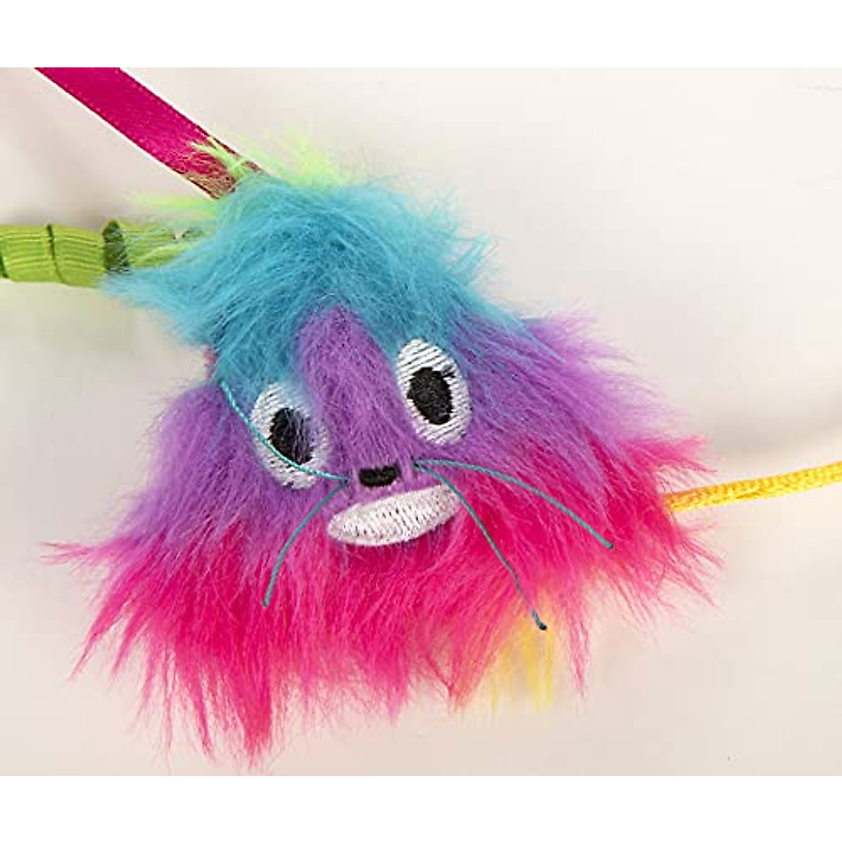 SmartyKat (2 Count Mouse Moods Emoji Wink Face & Rainbow Poop Plush Catnip Cat Toys - Multi Color, 2 Count