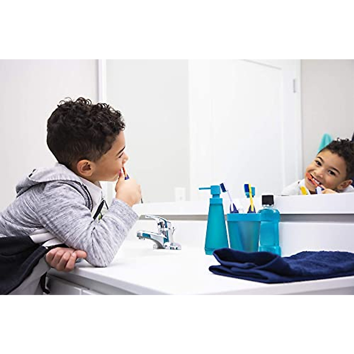 Grïppi Kids Manual Toothbrush | 45° Brush Helps Children Get a Deep Clean of Teeth & Gums | Encourages & Teaches Correct Brushing. (Superior Cavity Protection, Extra Soft, Easy to Grip), 2-Pack