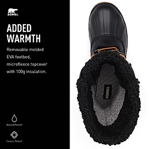 SOREL Women's Tofino ll Waterproof Boot - Black, Gum - 9.5