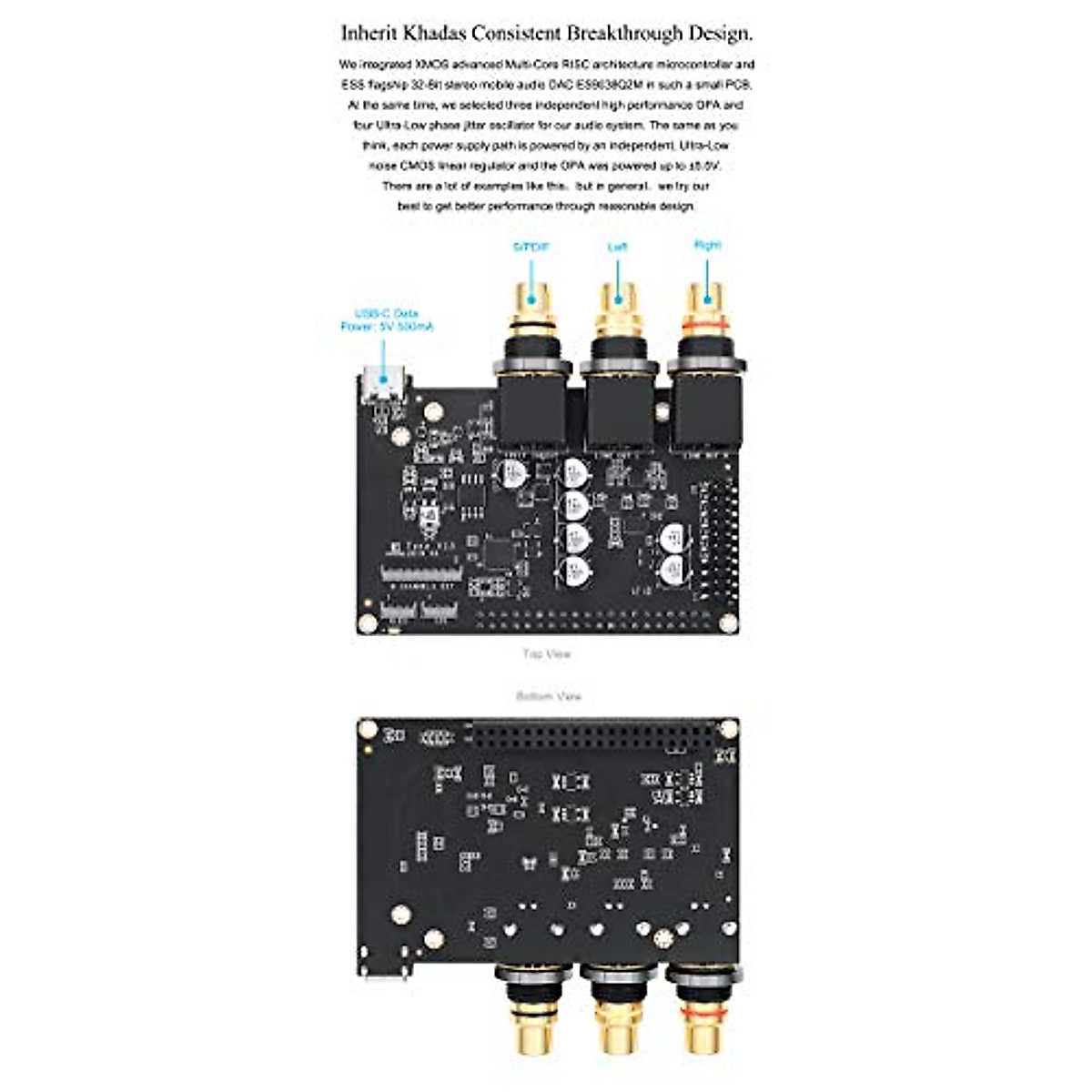 Khadas Tone Board Hi-Res Audio Board Designed for Audiophiles DIY