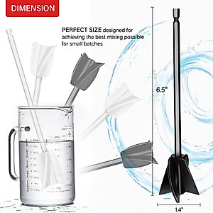 8 Pcs Resin Mixer Paddles for Resin Drill, Epoxy Mixer Attachment for Drill, Paint Mixer/Paint Stirrer for Mixing Resin, Epoxy, Silicone Molds