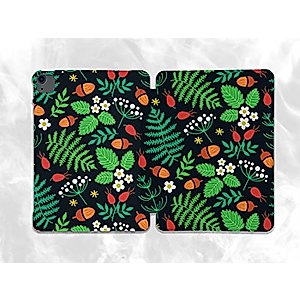 Cute Tropical Fern Leaves Plants case Compatible with iPad Mini Air Pro 7.9 8.3 9.7 10.2 10.9 11 12.9 inch Pattern Cover New 2022 2021 Trifold Stand 3 4 5 6 7 8 9 Generation 344 (7.9" Mini 4/5)