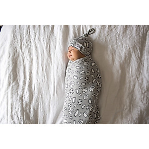 Large Premium Knit Baby Swaddle Receiving Blanket "Champ" by Copper Pearl