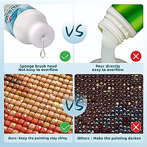 Diamond Painting Sealer 2 Pack 240ML 5D Diamond Painting Glue Sealer Permanent Hold & Shine Effect Diamond Painting Accessories Glue for Diamond Painting, Puzzles and DIY Craft (4 OZ Each Bottle)