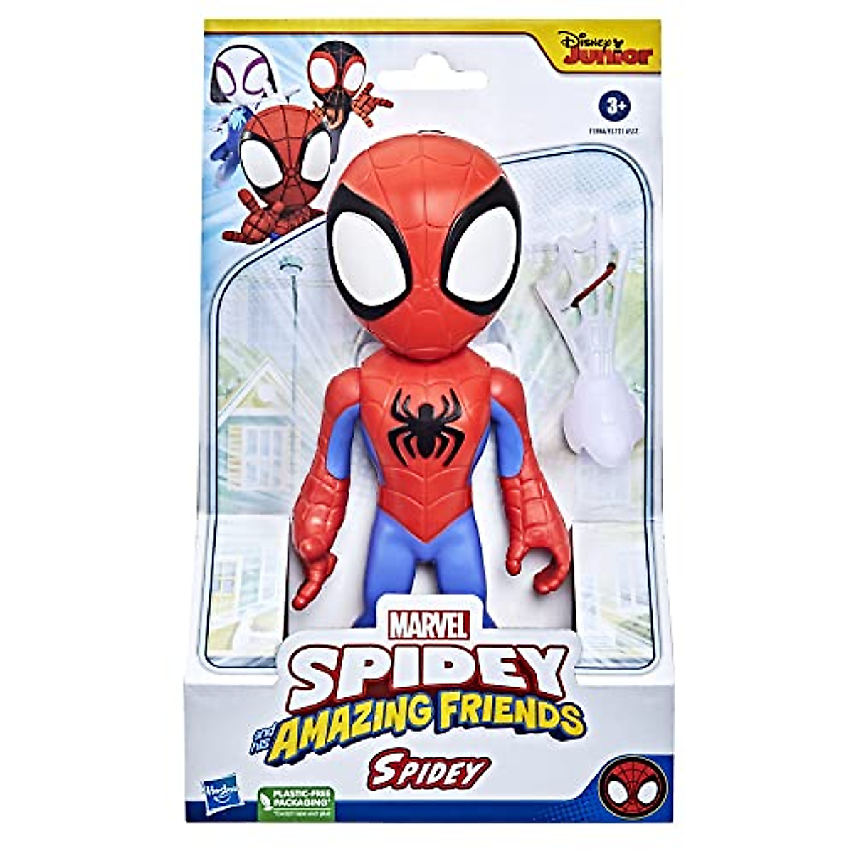 Marvel Spidey and His Amazing Friends Spiderman Action Figure with Web Shooter Accessory 22cm