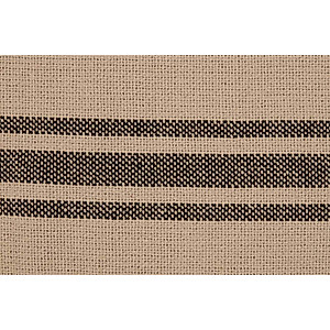 Piper Classics Mill House Stripe Black Queen Coverlet Bedspread, 94" L x 94" W, Oversized Woven Blanket, Farmhouse Primitive Grain Sack Stripe Bedding, Beige & Black