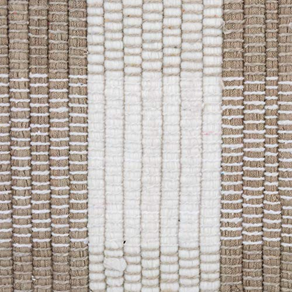 DII Buffalo Check Rug Collection, Hand Dyed Reversible Chindi Rug, 26x40, Stone/Cream