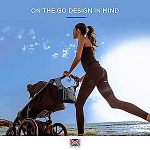 Diaper Bag Backpack and Stroller Organizer Grey Bundle