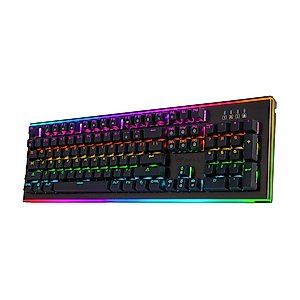 Rosewill Mechanical Gaming Keyboard, 19 RGB Backlit Modes, Dynamic Customizable Rim Backlights, Brown Switches - NEON K75 V2 BR