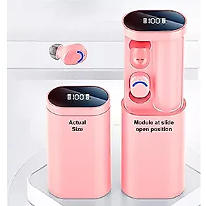 Bluetooth-Earphones-Earbuds/Noise-Canceling/Power-Bank-Mobile-Phone-Charger, in Pink Color