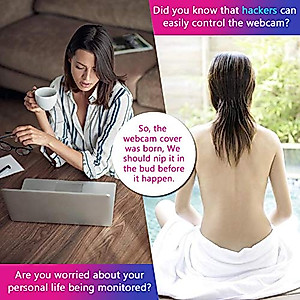 [5 Pack] Webcam Covers, Webcam Privacy Shutter Protects Lens Cap Hood Cover with Strong Adhesive, Protecting Privacy and Security for Logitech HD Pro C920 / C930e / C922 / C922x Pro Stream Webcam