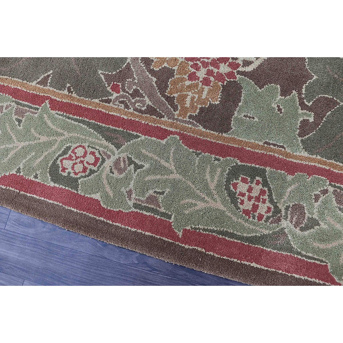 USA RUG Old Hand Made Pattern William Morris Cecil Green Traditional Oriental Style 100% Woolen Area Rugs (8 ft x 10 ft)