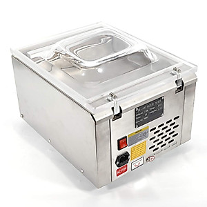 DZ-260C Tabletop Chamber Vacuum Sealer Machine,120W Commercial Kitchen Food Chamber Seal Vacuum Packaging Machine Sealer for Food Preservation, Home Using,Stainless Steel