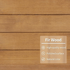 MCombo Outdoor Storage Cabinet, Garden Storage Shed, Outside Vertical Shed with Lockers, Outdoor 63 Inches Wood Tall Shed for Yard and Patio 0870 (Natural)