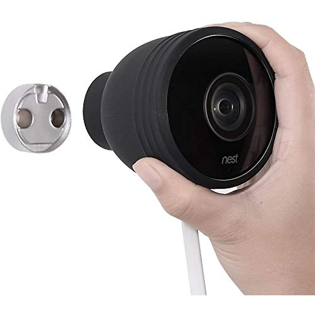 VOMENC Compatible for Nest Cam Wall Mount Versatile Aluminum Bracket Compatible for Nest Cam Outdoor Security Camera (1PACK)