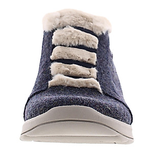 BZees Womens Golden Faux Suede Slip On Fashion Sneakers Gray 6 Medium (B,M)