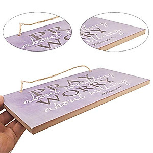 bouti1583 Pray About Everything Wooden Sign Decor 9.5" by 5.75" 41-250 (Standard Version)