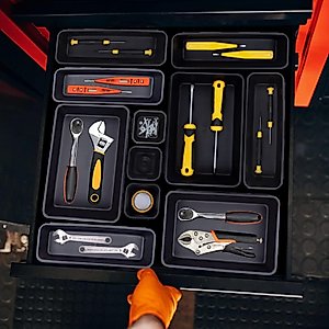 AUTSCA 32-Pack Tool Box Organizer and Storage,Workbench and Cabinets,Tool Organizers Tool Tray Divider, Toolbox Accessories,Toolbox drawer organizer set for drawer cabinet parts hardware box storage