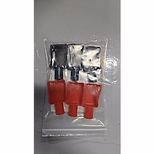 6Pcs Battery Terminal Cover, Battery Terminal Protector, Car Insulating Battery Cover, Soft Rubber Positive and Negative Poles Stud Covers Connector Top Post Cap for Car Motorcycle Truck (Red/Black)