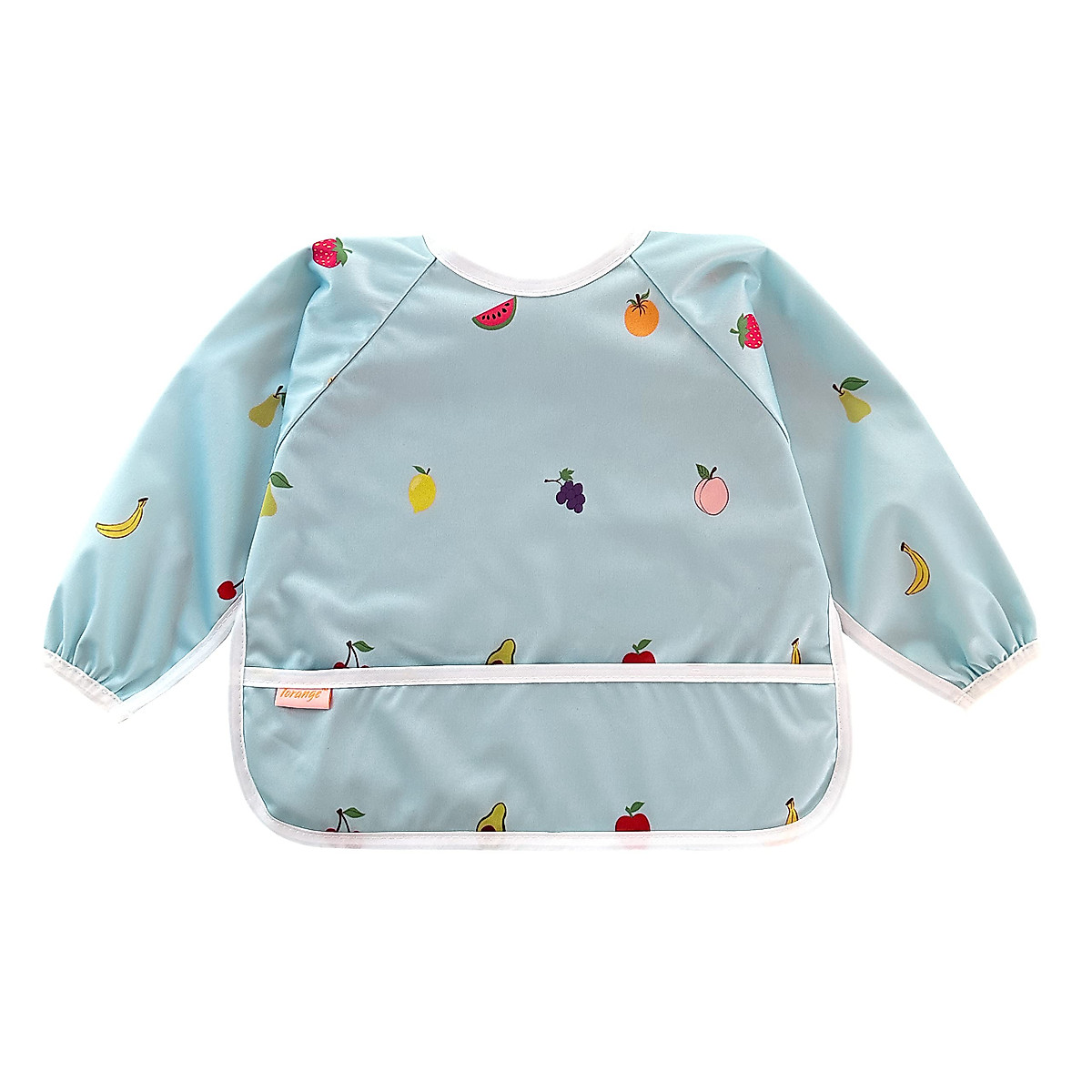 Torange Baby Bib, Long Sleeve Bib for Toddler, Waterproof Bibs for Baby, Baby-Led Weaning Smock, Machine Washable Feeding Bib