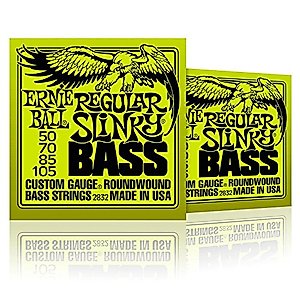 Ernie Ball 2832 Regular Slinky Round Wound Bass Strings 2 Pack