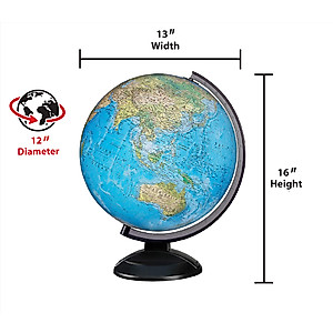 Replogle 12" RTA -Ready to Assemble World Globe (30cm diameter) blue
