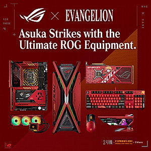 ROG Strix Scope RX EVA-02 Edition, 100% RGB Gaming Keyboard, ROG RX Red Optical Mechanical Switches, IP57 Water Resistance, USB Passthrough, Wider Ctrl Key, Stealth Key, Macro Support, EVA-themed