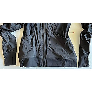 Lululemon Athletica Women's Hoodie Reversible Dance Studio Jacket Full Zip Size 8 Slim Fit Hoody (Black - BLK)