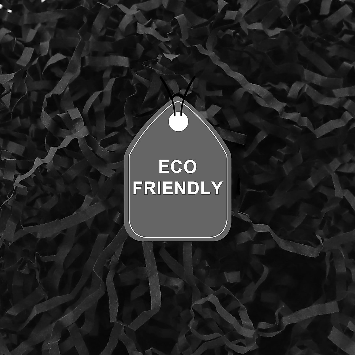 JINMING 0.5 LB Black Crinkle Cut Paper Shred Filler,Shredded Paper for Gift Baskets,Crinkle Paper for Gift Wrapping