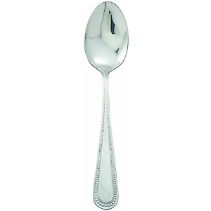 Winco 12-Piece Dots European Table Spoon Set, 18-0 Stainless Steel,Silver