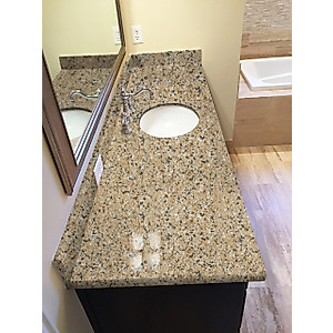 GloryTik Brown Marble Contact Paper Self Adhesive Film Peel and Stick Wallpaper 17.7''X118'' Granite Look Glossy Surface Paper Thicken Waterproof for Kitchen Countertop Bathroom Counter Decor Vinyl