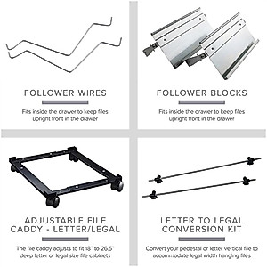 Hirsh 22-in Deep 3 Drawer - Letter Width - Vertical Metal File Cabinet - Black - Commercial Grade - Fully Assembled