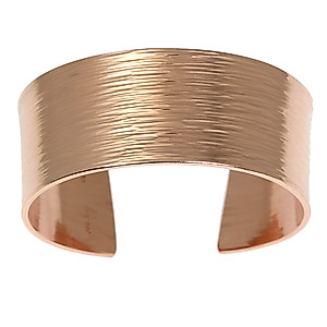 John S. Brana 1 Inch Wide Bark Copper Cuff Bracelet Handmade Jewelry - 100% Solid Uncoated Copper (7)