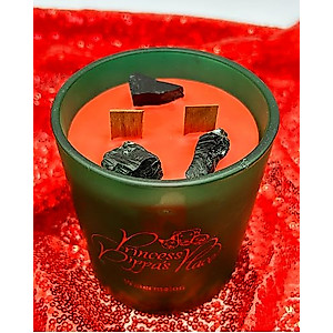 13% Scented Candle Gifts for Women & Men, Non-Toxic Cute Scented Candles with 3 Healing Crystals and 2 Wooden Wicks in Glass Jar, Soy Wax Candle, Aromatherapy Relaxation Candle (Watermelon), Pack-1