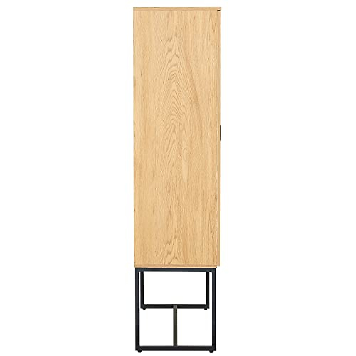 Merax Storage 2-Door Rattan Sideboard for Dining Room, 63 inch, Wicker High Cabinet