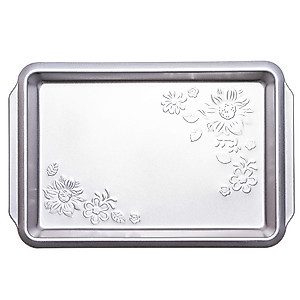Roasting Pan, Cookie Sheet, Non Stick Bakeware, Silver Finish Baking Tray, 13" x 9" Broil Pan by Imperial Home
