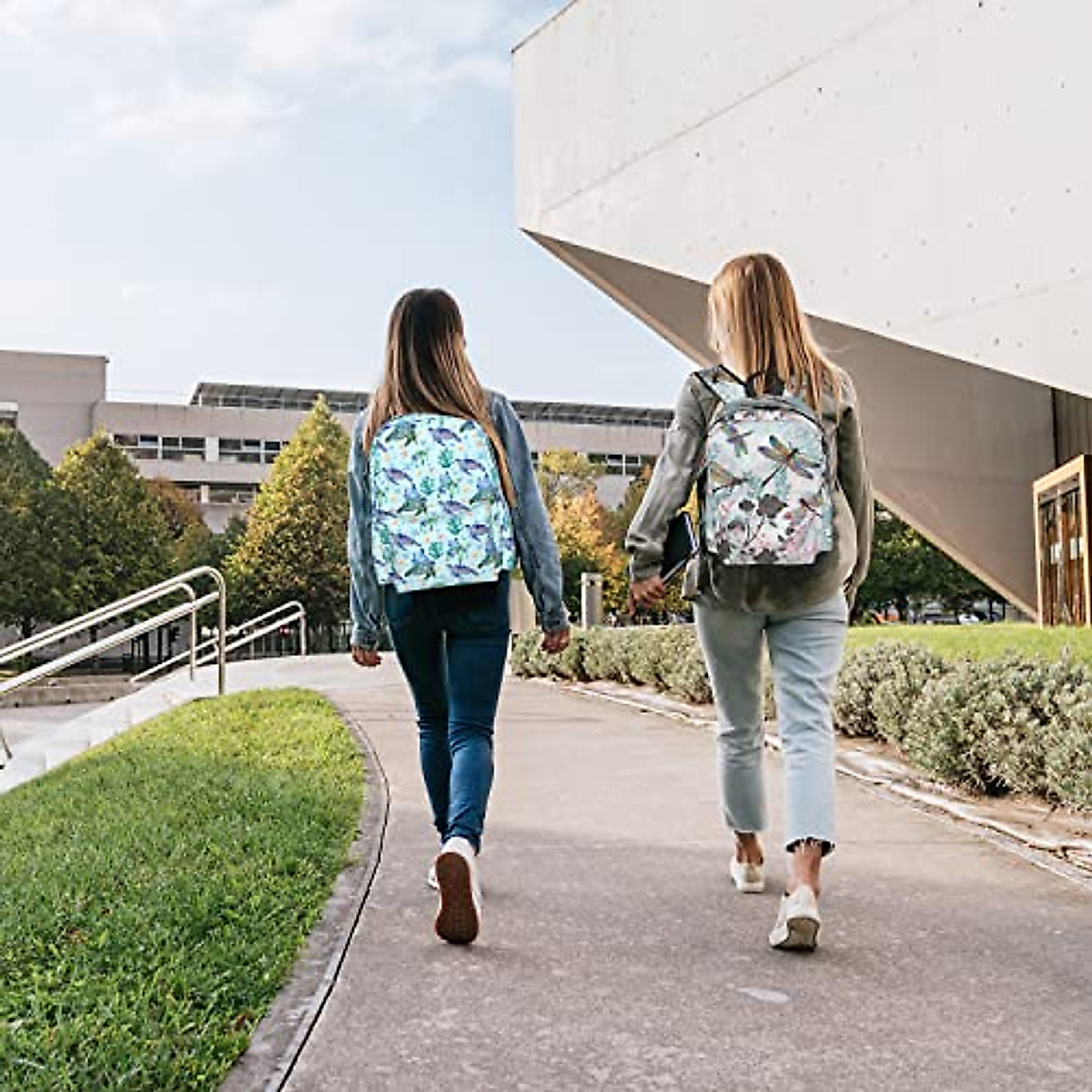 Nmbvcxz Sea Turtle Backpack for Women 17 inch Travel Casual Laptop Backpack Lightweight Waterproof Durable Hiking Daypack