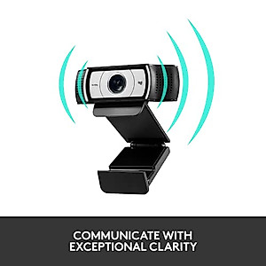 Logitech C930s Pro HD Webcam, Full HD 1080p video calling, Noise-canceling mic, HD auto light correction, wide Field of View, Works with Microsoft Teams, Zoom, Google Voice, Google Meet, PC/Mac/Laptop
