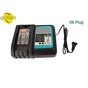 QCZRED 18V 5.0 Ah BL1850B Battery with DC18RC Charger Compatible with Makita 18 Volt LXT Battery BL1830 BL1850 BL1840 BL1850B BL1845 BL1815 BL1820 BL1860B