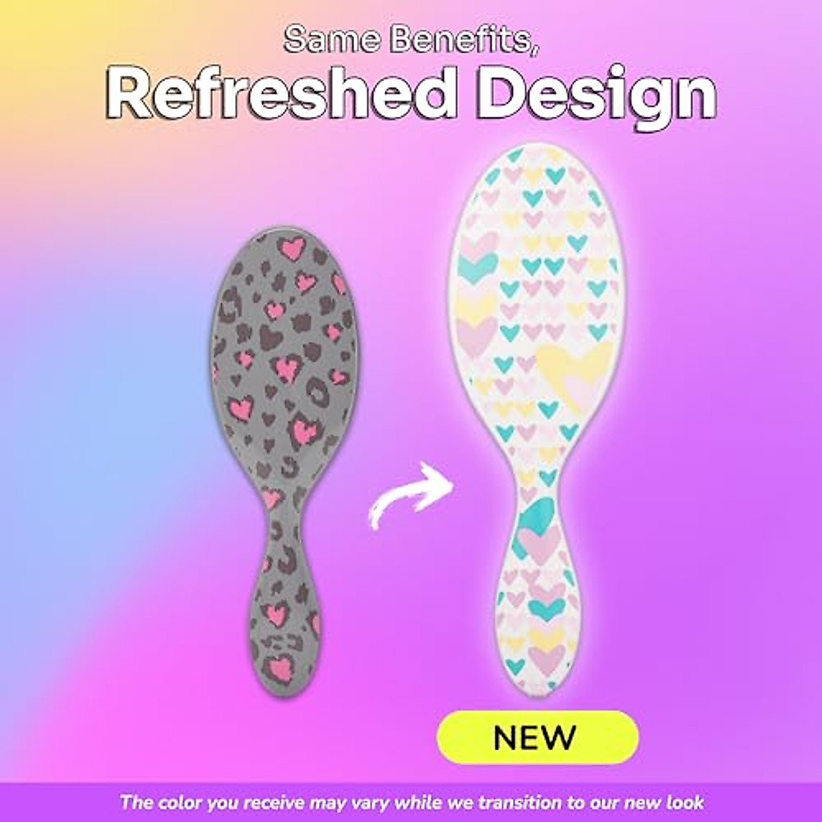 Wet Brush Kids Detangler Hair Brushes - Midi Hearts - Detangling Brush with Ultra-Soft IntelliFlex Bristles Glide Through Tangles with Ease - Pain-Free Comb for All Hair Types