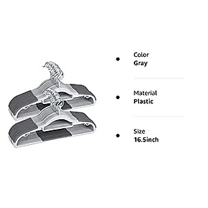 Plastic Hangers 50 Pack Heavy Duty Dry Wet Clothes Hangers with Non-Slip Pads Space Saving 0.2" Thickness Super Lightweight Organizer