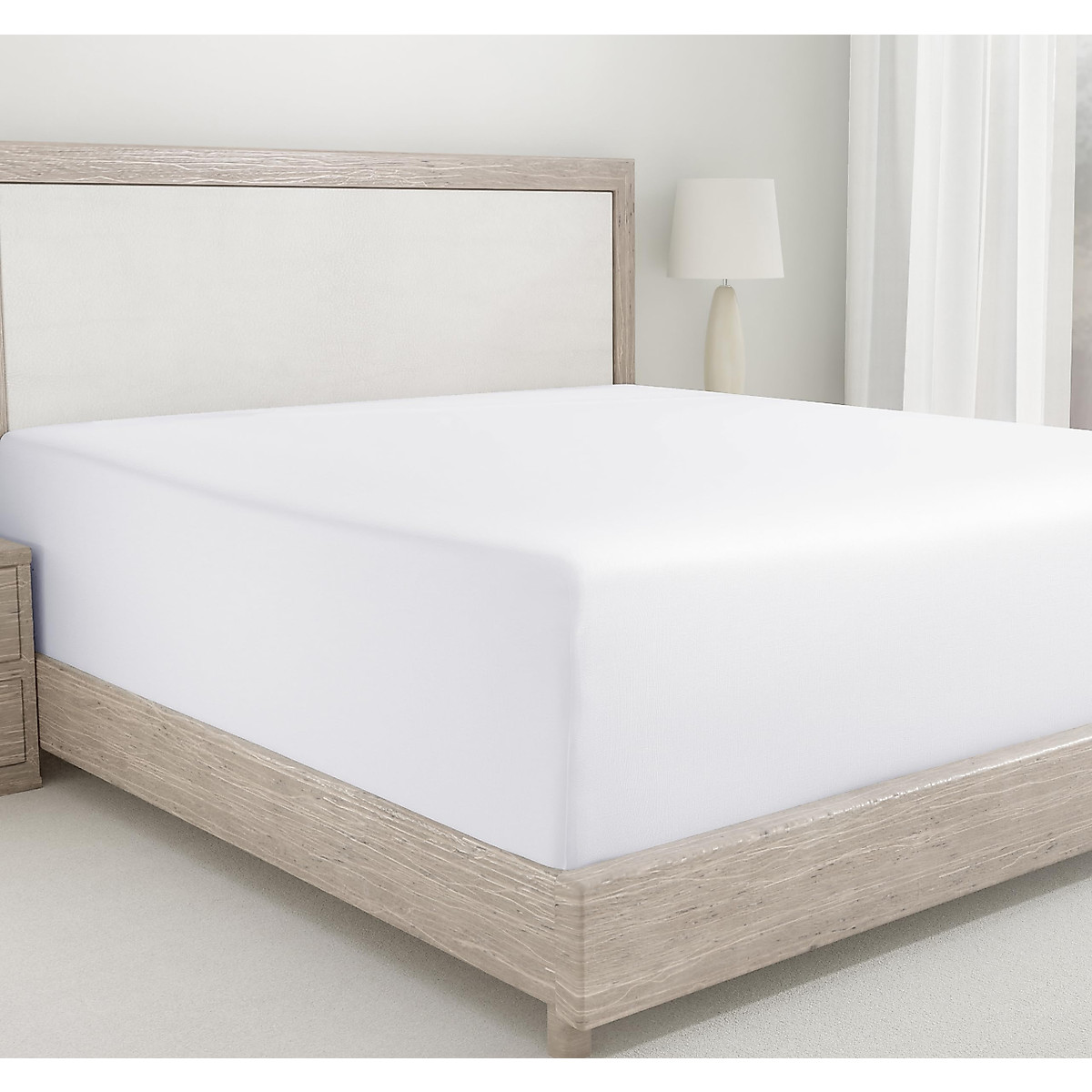 California Design Den White Twin XL Fitted Sheet, 100% Cotton 400 Thread Count Sateen, 1 Fitted Sheet Only for Home, Fits College Dorm Mattresses (Twin XL, White)