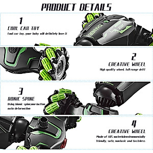 TADOZIC 4WD Remote Control Gesture Sensor Car,Hand Controlled RC Stunt Car,Double-Sided Vehicle 360° Rotation with Light and Music Spray, Watch Toy Cars for Boys & Girls Birthday