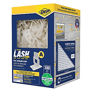 QEP LASH Tile Leveling System, Part A, Clips for 1/16" Grout (300 Pack), White