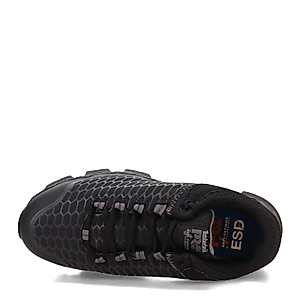 Timberland PRO Men's Powertrain Sport Alloy Safety Toe Static Dissipative Industrial Athletic Work Shoe Boot, Black/Grey, 9 Wide