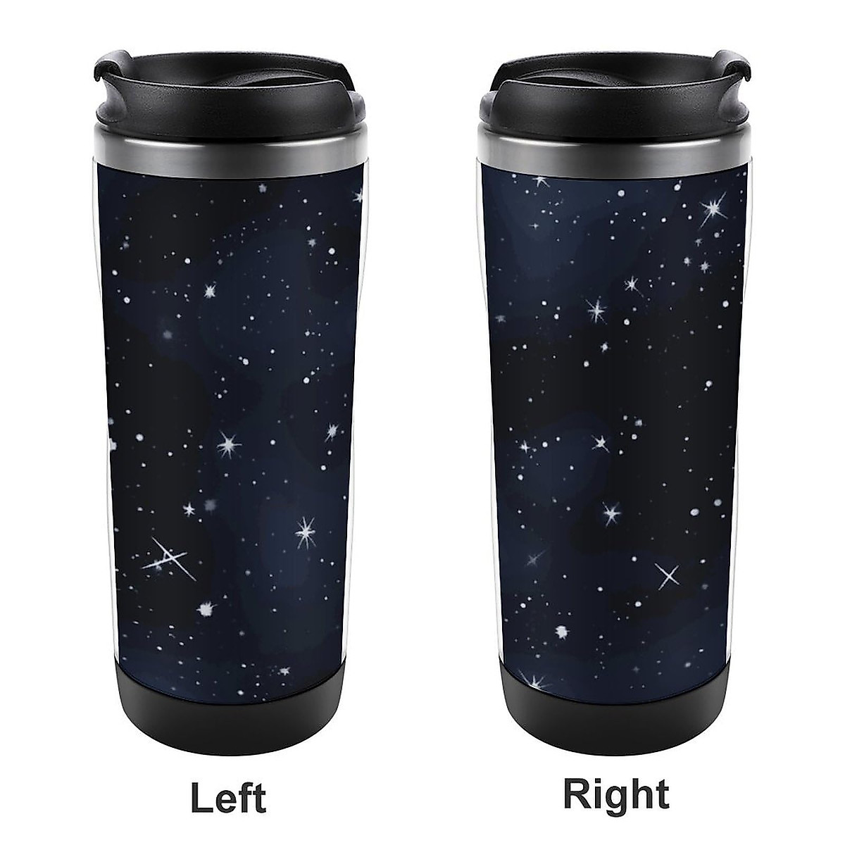 Travel Coffee Mug Stainless Steel Travel Mug Insulated Coffee Cup with Lid Stars in Night Sky Car Thermos Cups Double Walled Coffee Tumbler for Iced And Hot Drinks