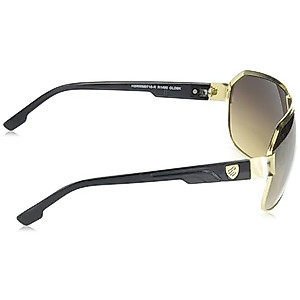 Southpole mens 5012sp Handsome UV Protective Metal Shield Sunglasses for Men Trendy Gifts Men 148 mm, Gold & Black, mm US
