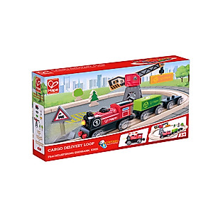 Hape Cargo Delivery Loop Train and Railway Toy Set