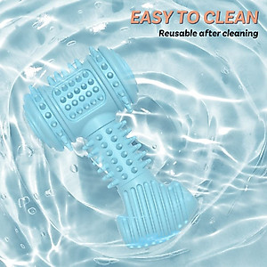 DONGKER Dog Chew Toys,Rubber Dog Toothbrush Stick Interactive Dog Dental Toys for Small Medium Large Dog Aggressive Chewers